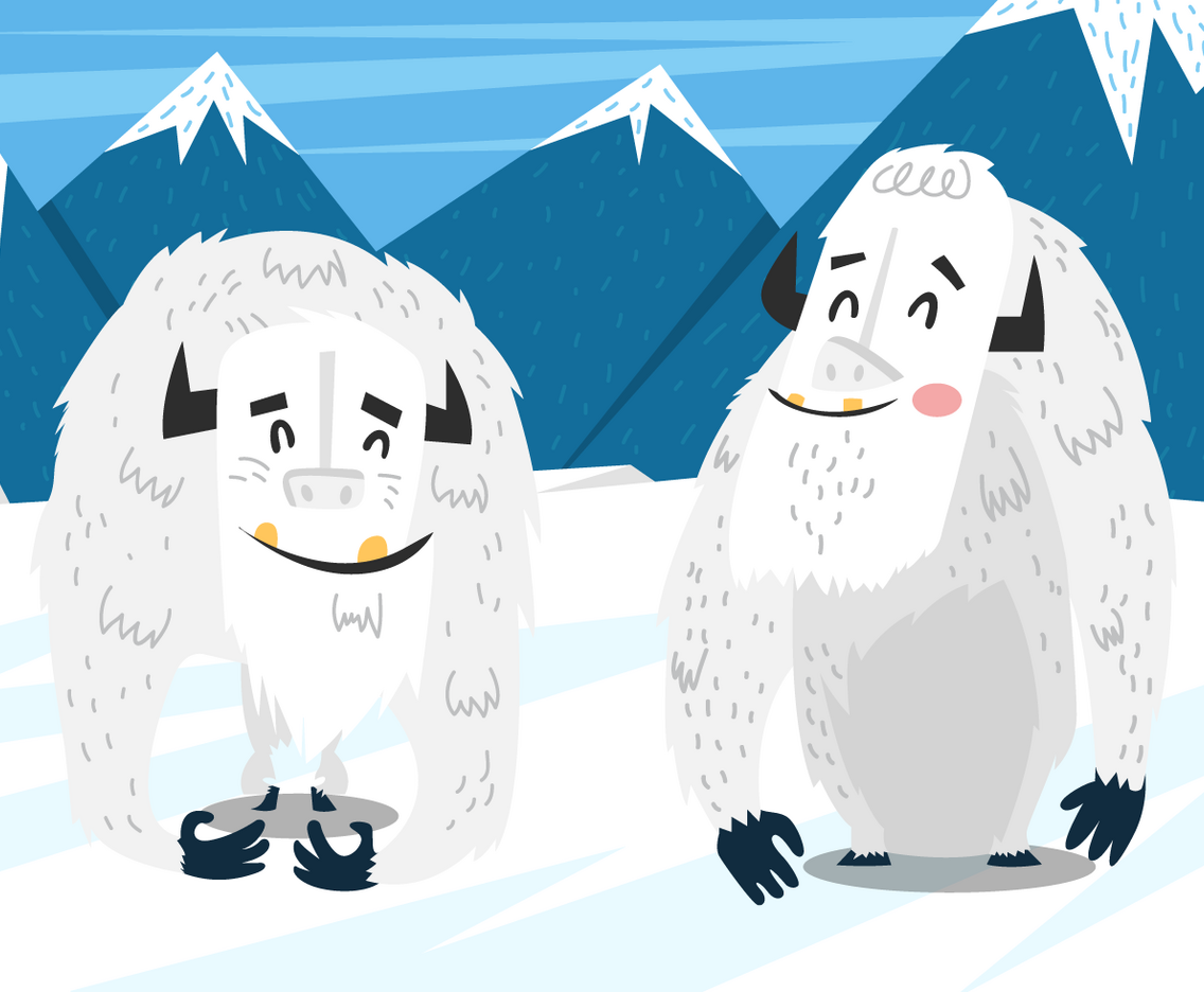 Yeti Mountain Landscape Vector Vector Art & Graphics | freevector.com