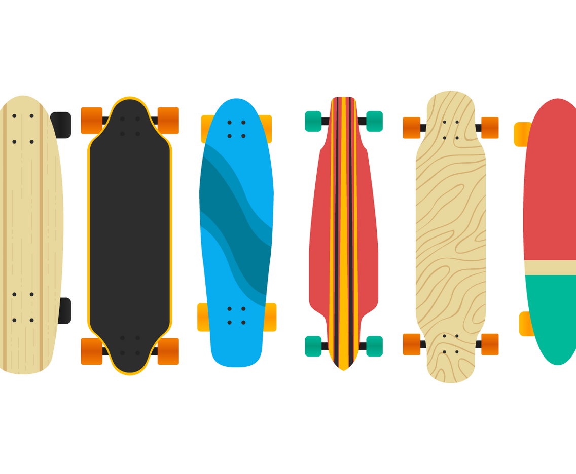 Longboard Vectors Vector Art & Graphics | freevector.com