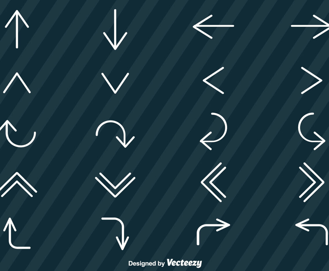Vector Set Of Line Style Arrows Icons Vector Art & Graphics ...