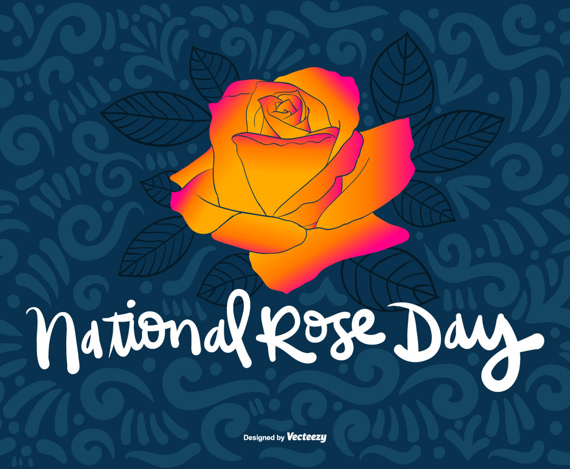 National Rose Day Vector Vector Art & Graphics | freevector.com