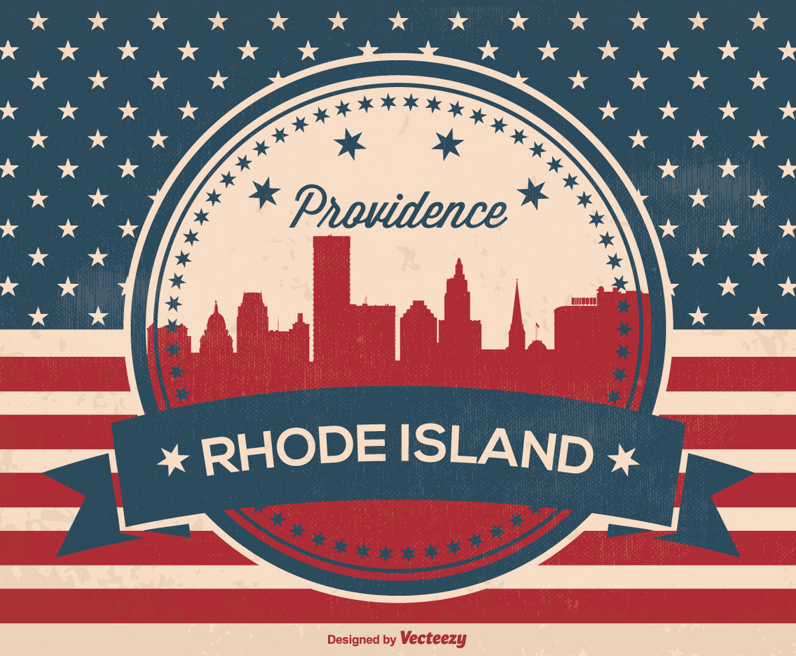 Providence Rhode Island Retro Illustration Vector Art & Graphics ...
