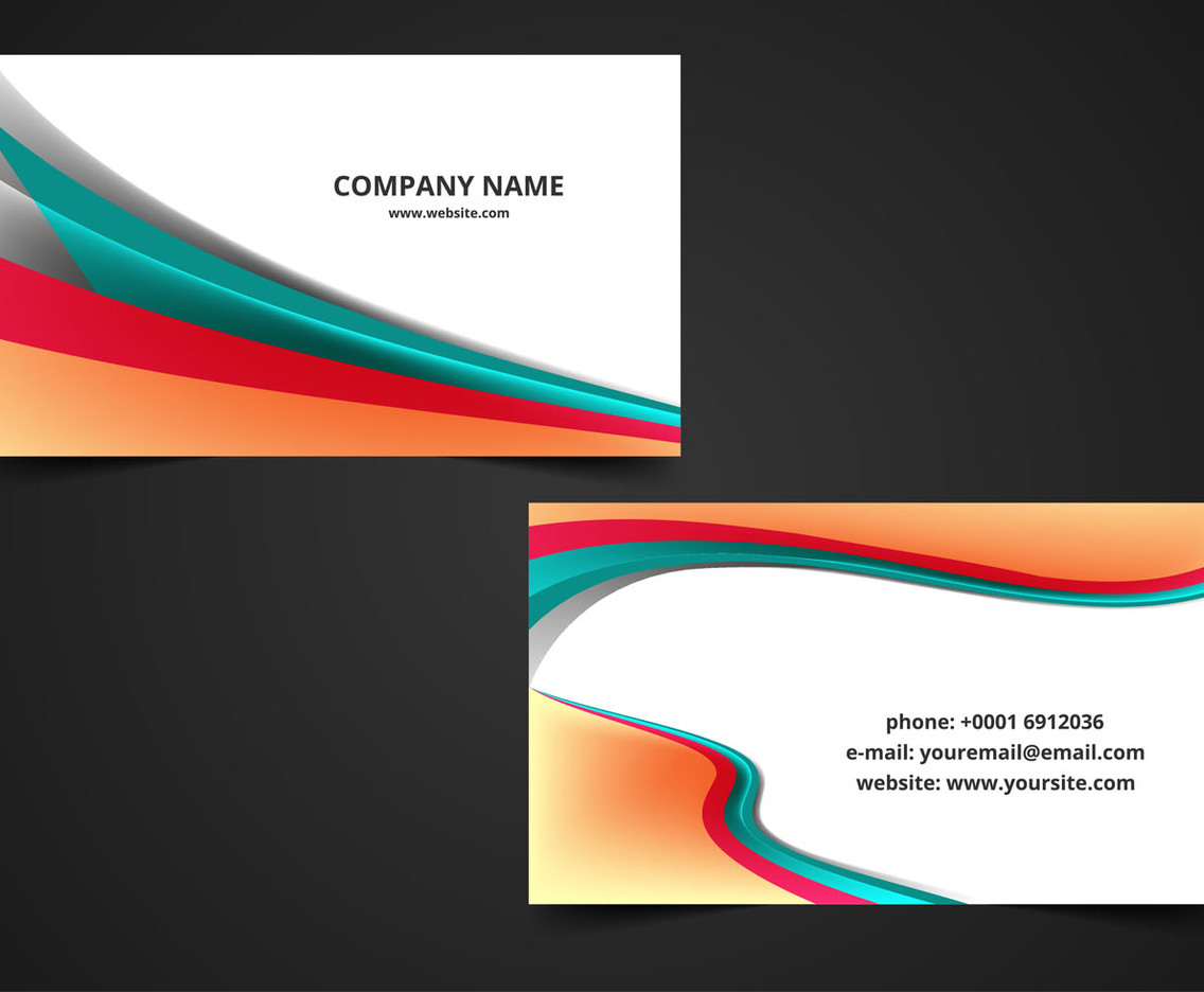 Free Vector Wave Visiting Card Background Vector Art & Graphics ...