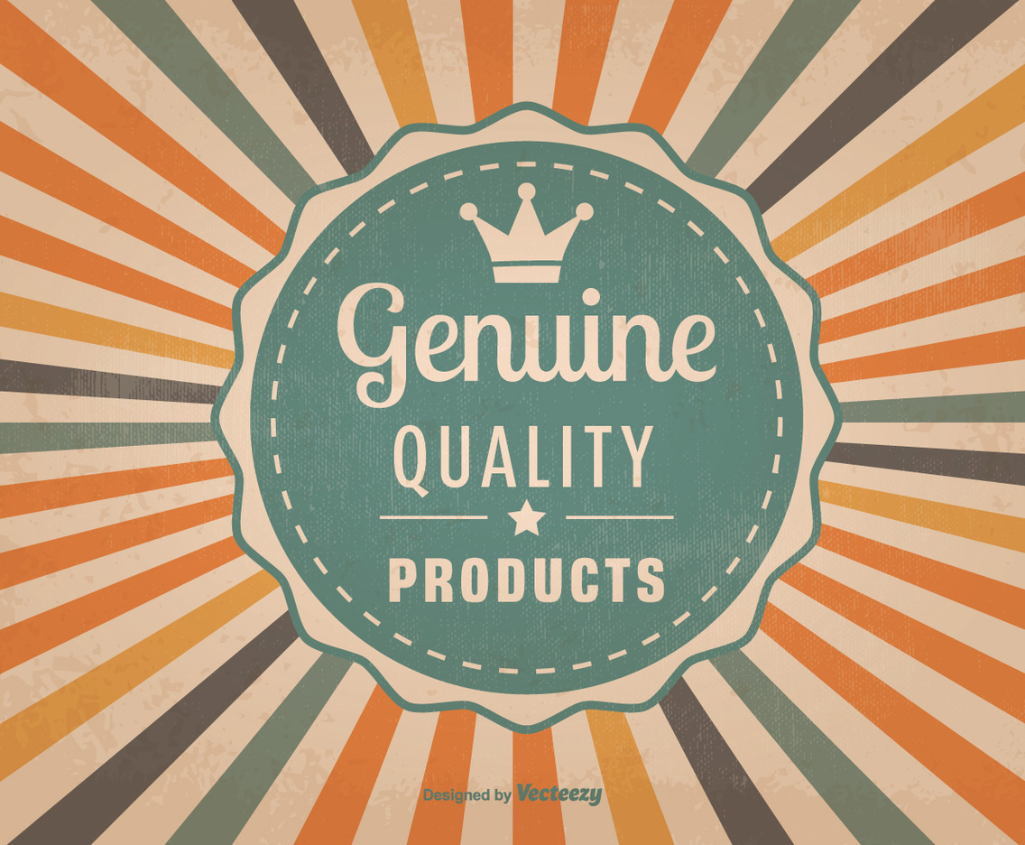 Old Retro Genuine Quality Background Illustration Vector Art & Graphics ...