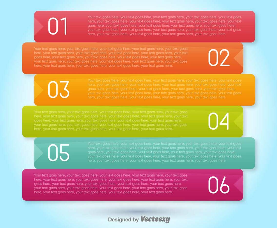 Vector Progress Banners For Six Steps Vector Art & Graphics ...