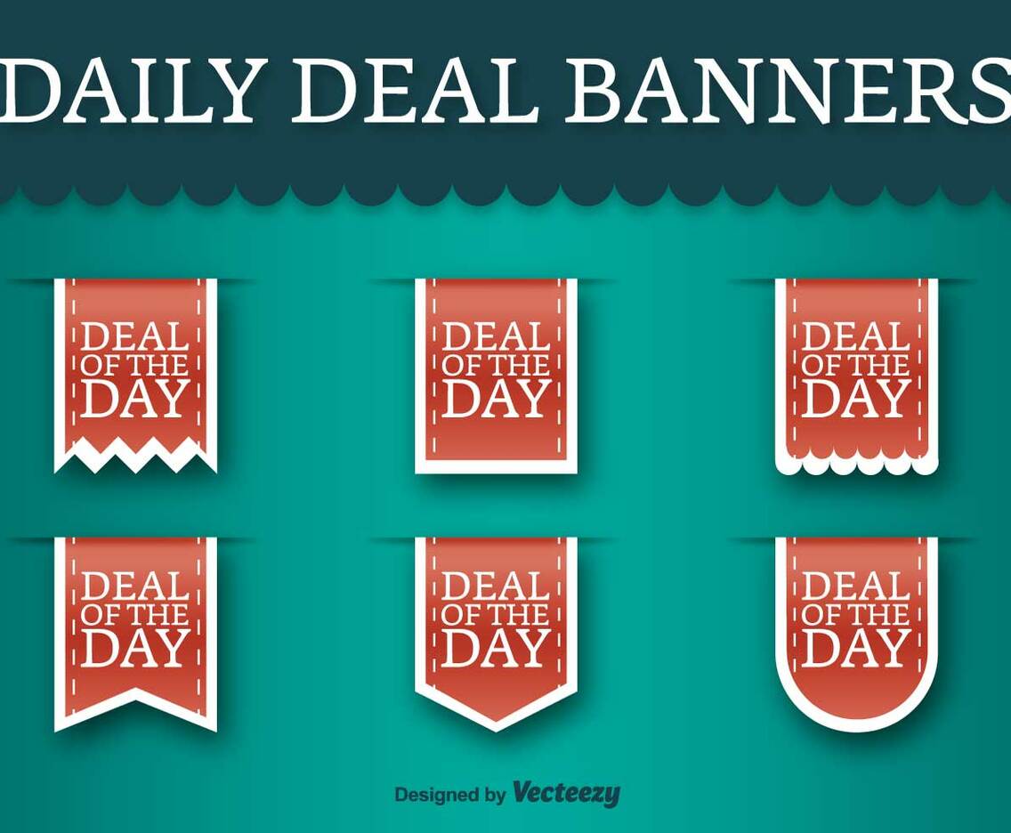 Deal Of The Day Vector Labels Vector Discount Tags Vector Art ...