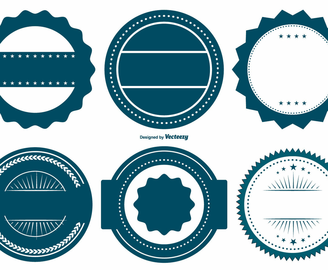 Vector Blue Badge Shapes Vector Art & Graphics | freevector.com