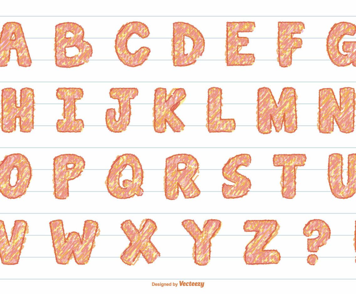 Fun Scribble Vector Alphabet Vector Art & Graphics | freevector.com