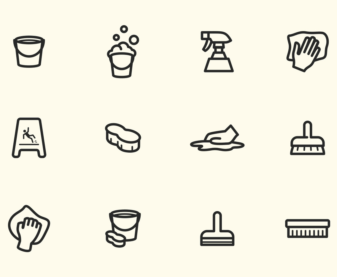 Simple Vector Stroke Cleaning Icons Vector Art & Graphics | freevector.com
