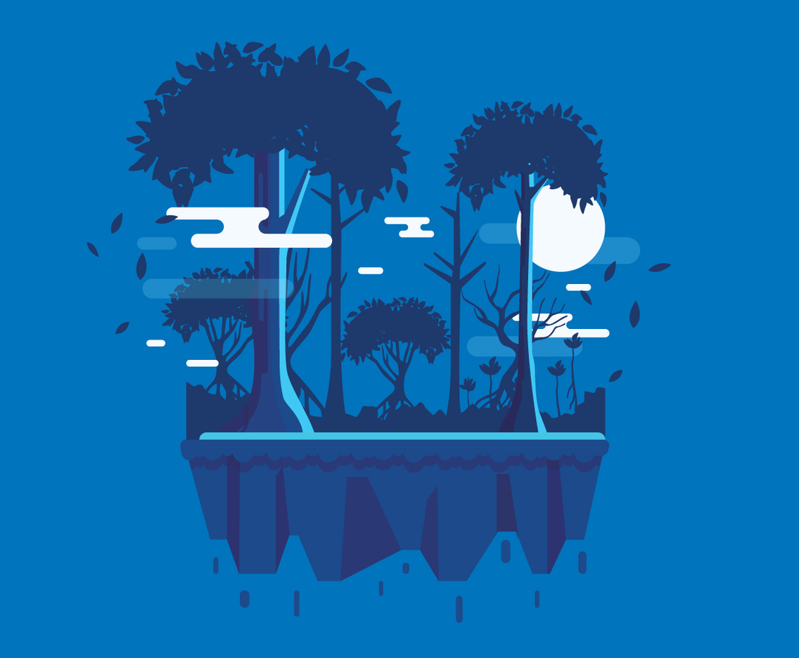 Swamp Landscape 2 Vector Vector Art & Graphics | freevector.com