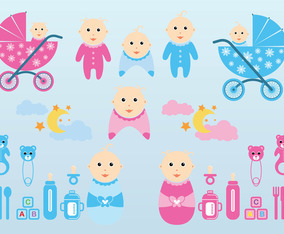 Baby Cartoon Blue Vector Art & Graphics | freevector.com