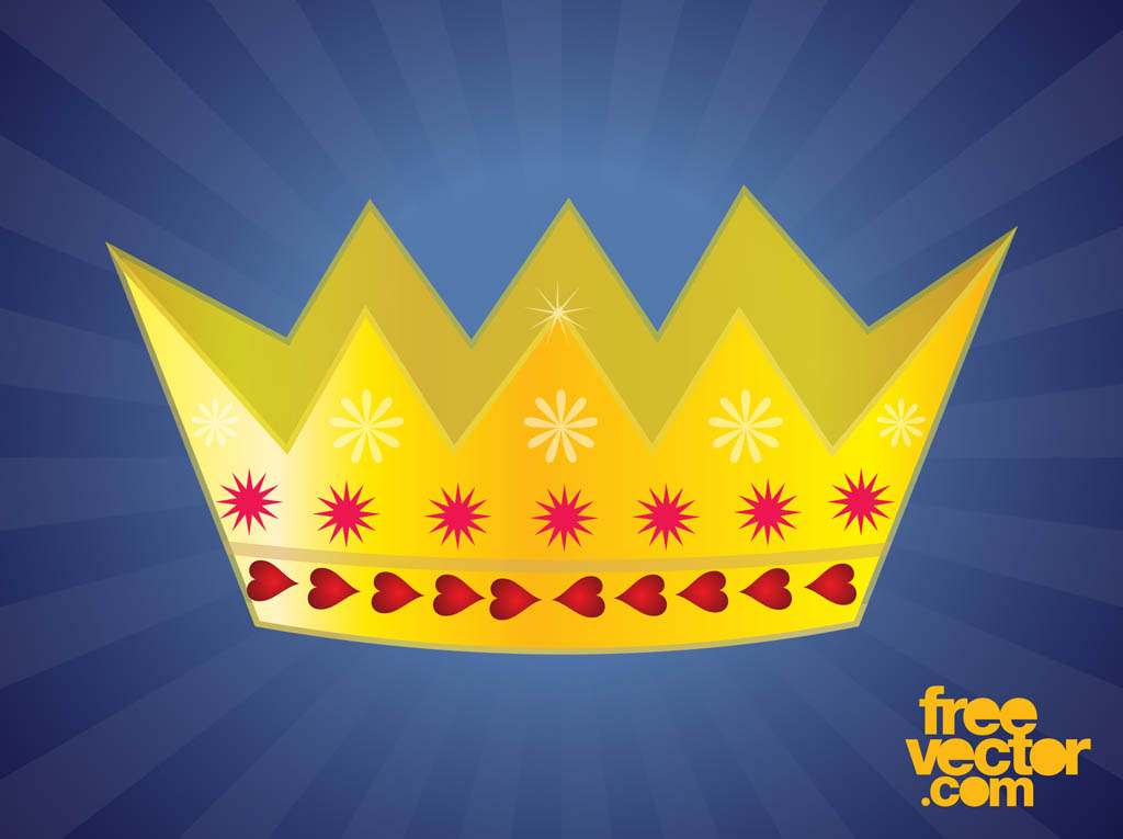 Golden Crown Design Vector Art & Graphics | freevector.com