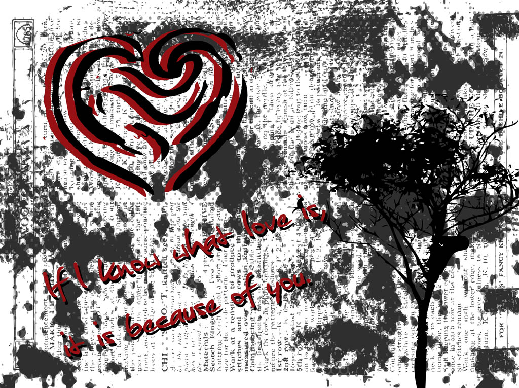 Grunge Valentine’s Day Card Vector Art & Graphics | freevector.com