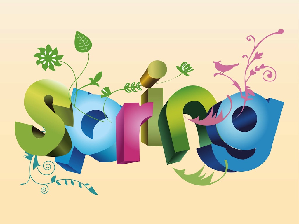 Spring Text Art 3 D Vector Art Graphics Freevector Spring Text Art 3 D Vector Art Graphics Freevector