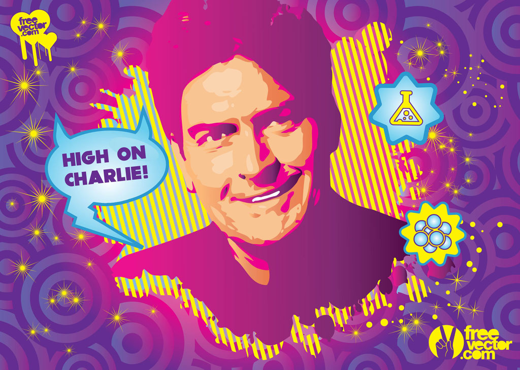 Charlie Sheen Drug Vector Vector Art & Graphics | freevector.com