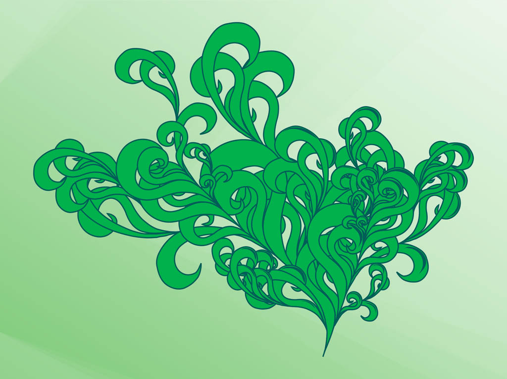 Swirling Plants Graphics Vector Art & Graphics | freevector.com