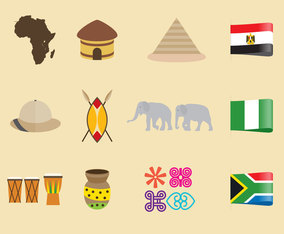 African Symbols Set Vector Art & Graphics | freevector.com