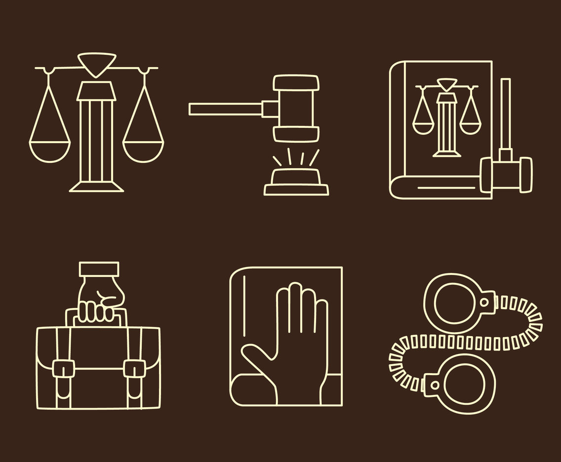 Lawyer Element Line Vectors Vector Art & Graphics | freevector.com
