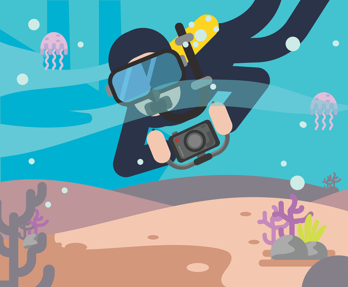 Diver Icon Vector Vector Art & Graphics | freevector.com
