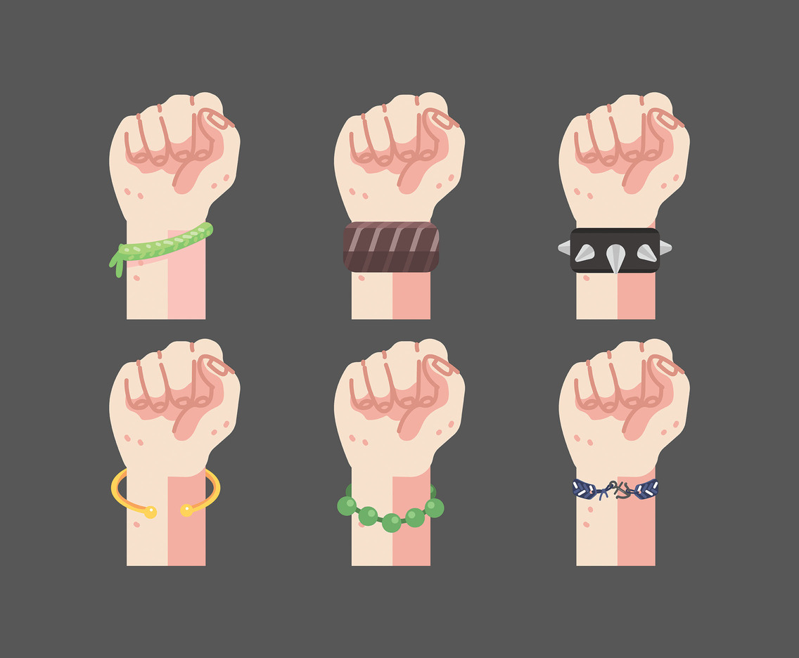 Hand Bracelets Vector Vector Art & Graphics | freevector.com