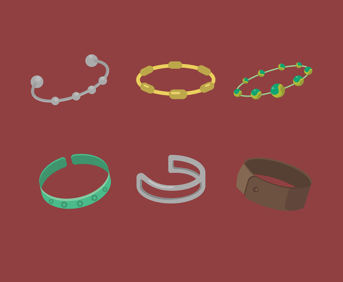 Bracelets Vector Red Background Vector Art & Graphics | freevector.com