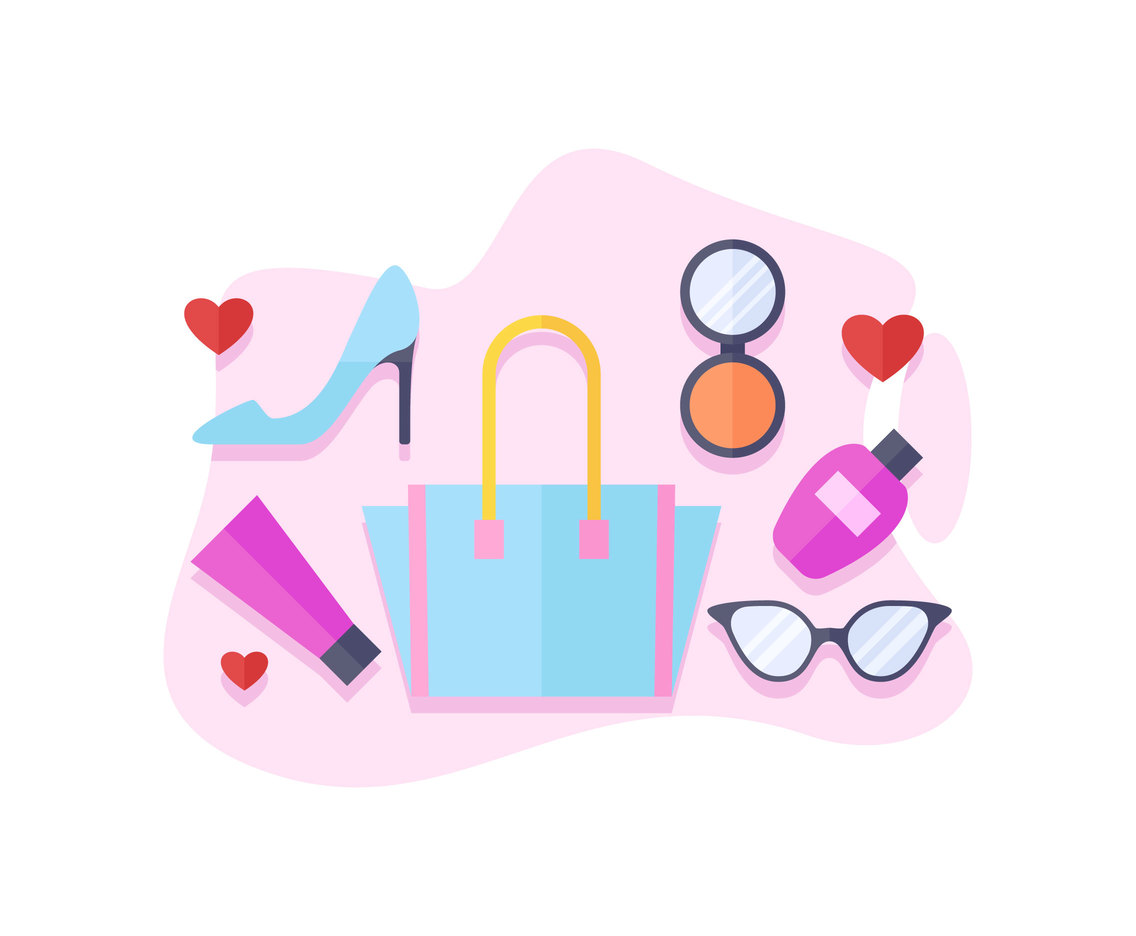 Feminine Accessories Vectors Vector Art & Graphics | freevector.com