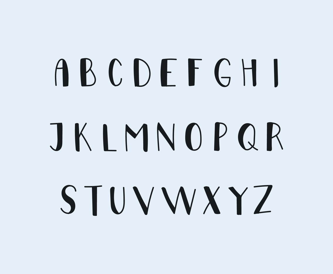 Super Cute Handmade Fonts Vector Art Graphics Freevector