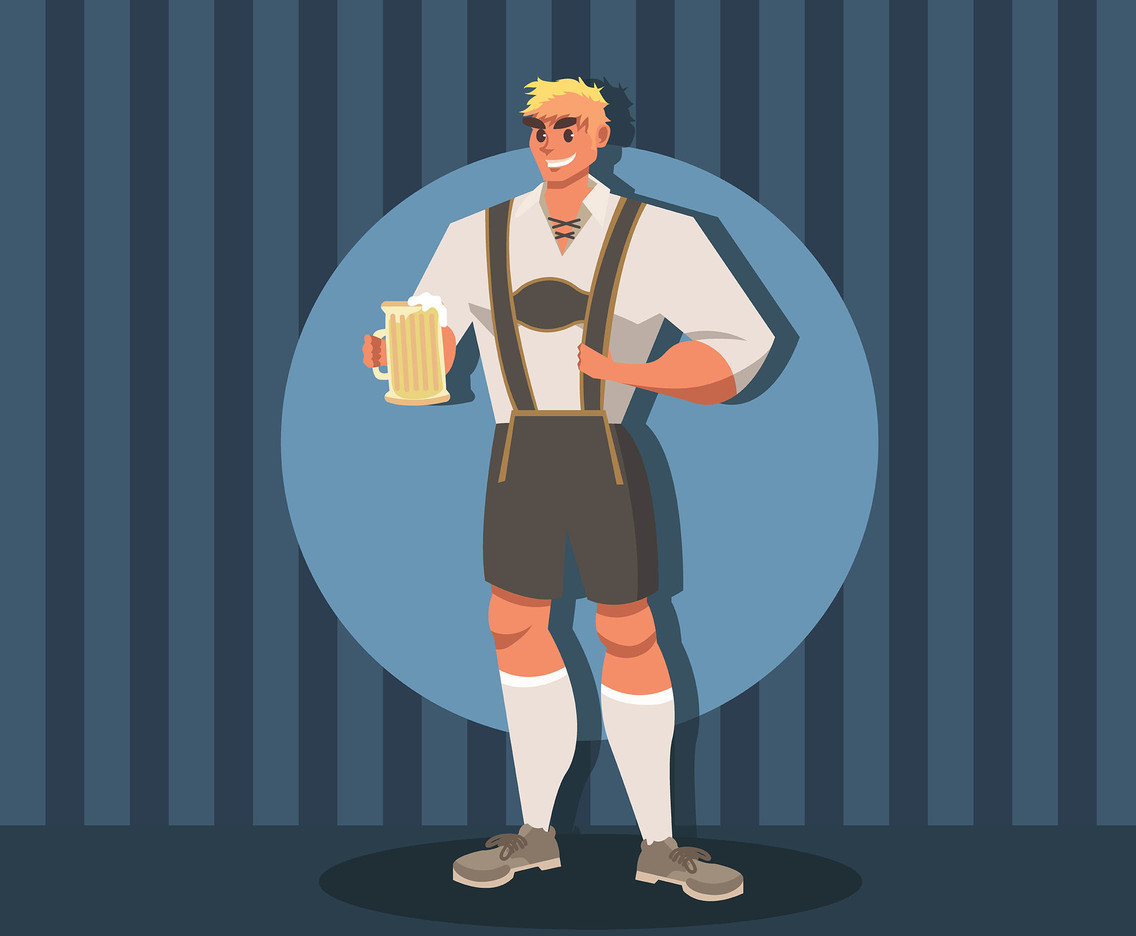 Man In Lederhosen Vector Art & Graphics | freevector.com