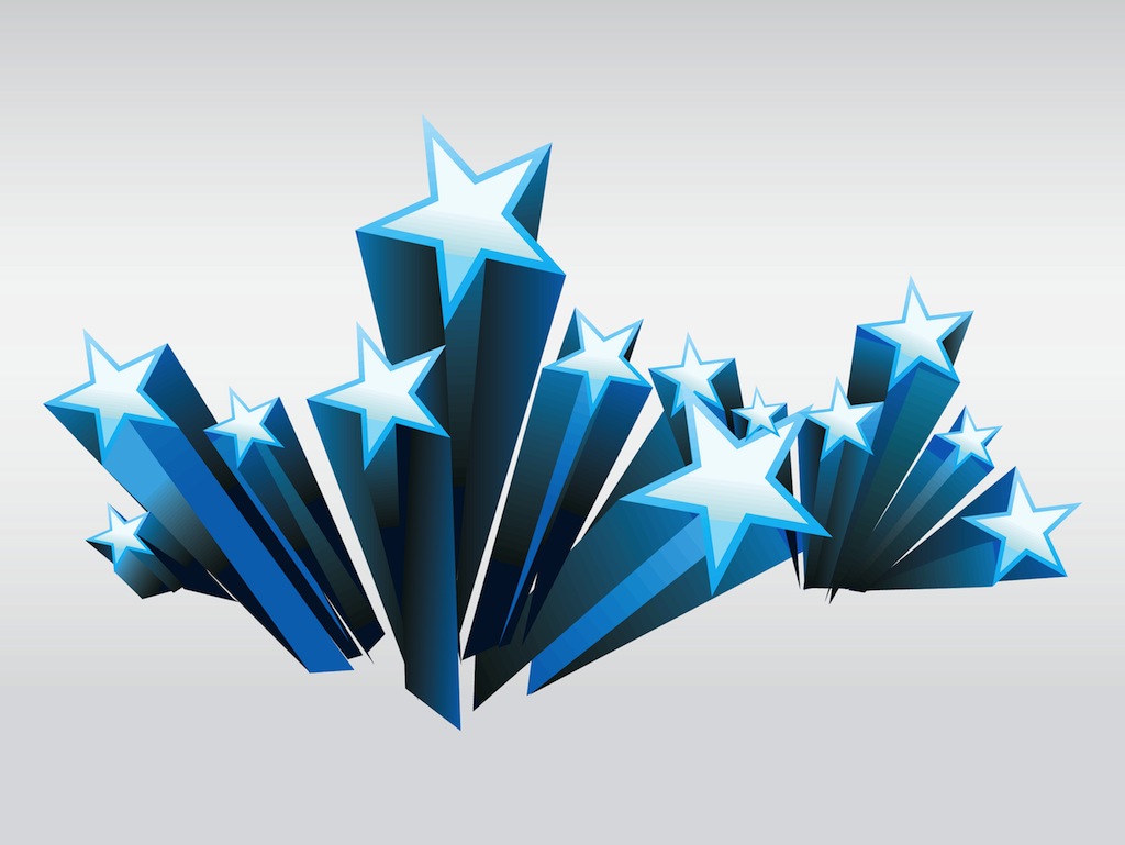 3 D Stars Vector Art Graphics Freevector