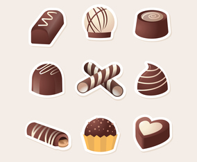 Sticker Chocolate Vector Art & Graphics | freevector.com