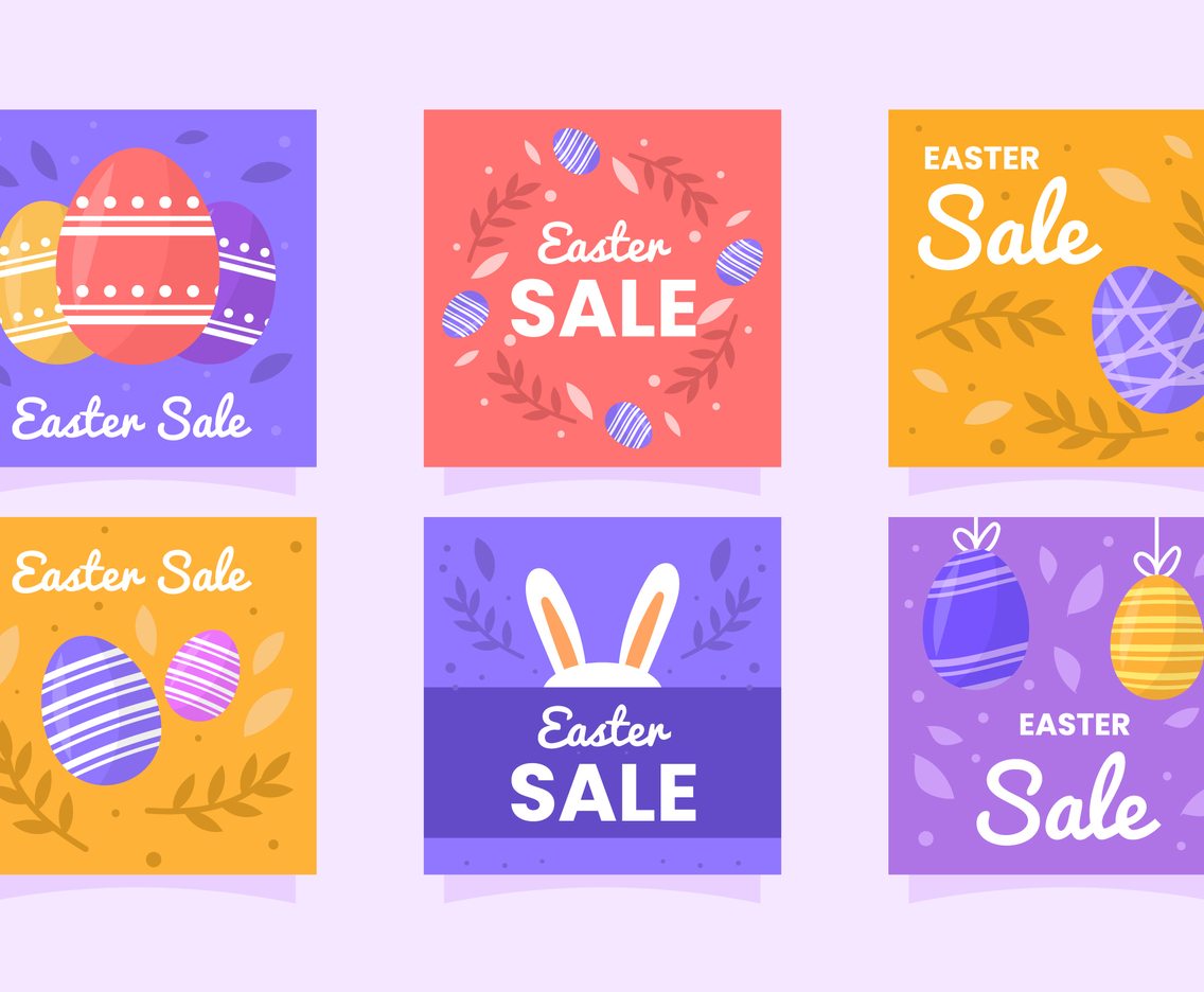 Cute Easter Sale Social Media Vector Art & Graphics | freevector.com