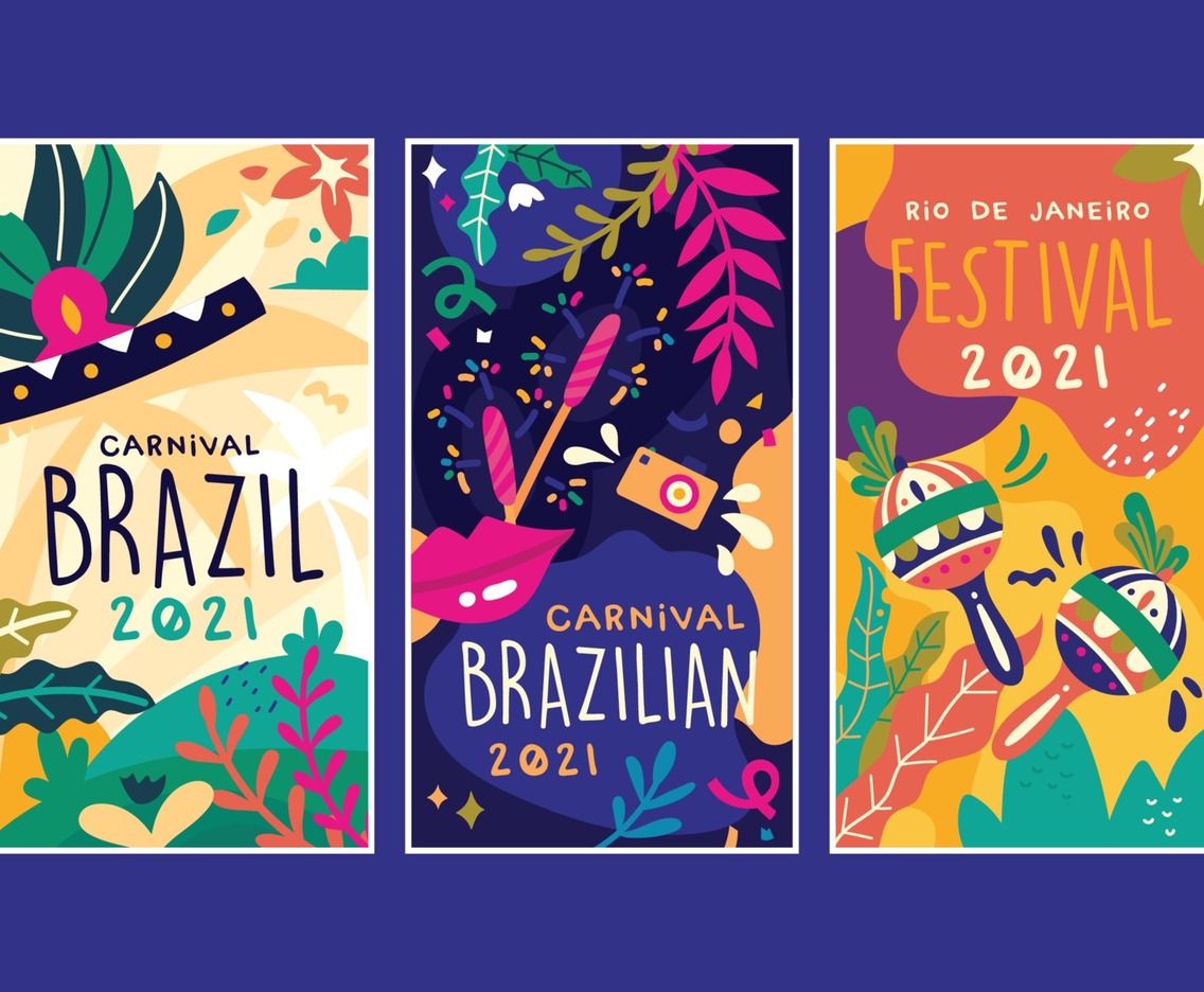 Vector Colorful Illustration Banner For Rio De Janeiro Brazil Festival ...