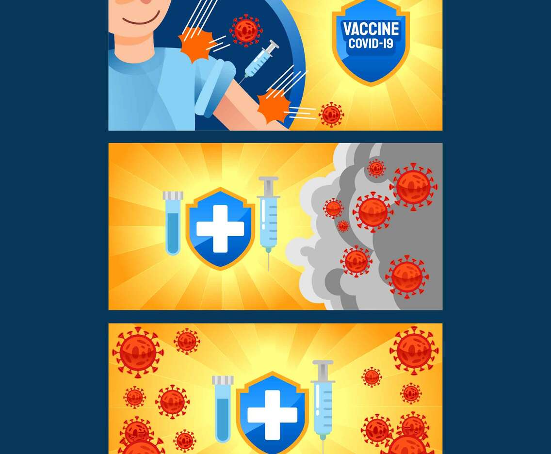 Corona Vaccine Banner Vector Art & Graphics | freevector.com
