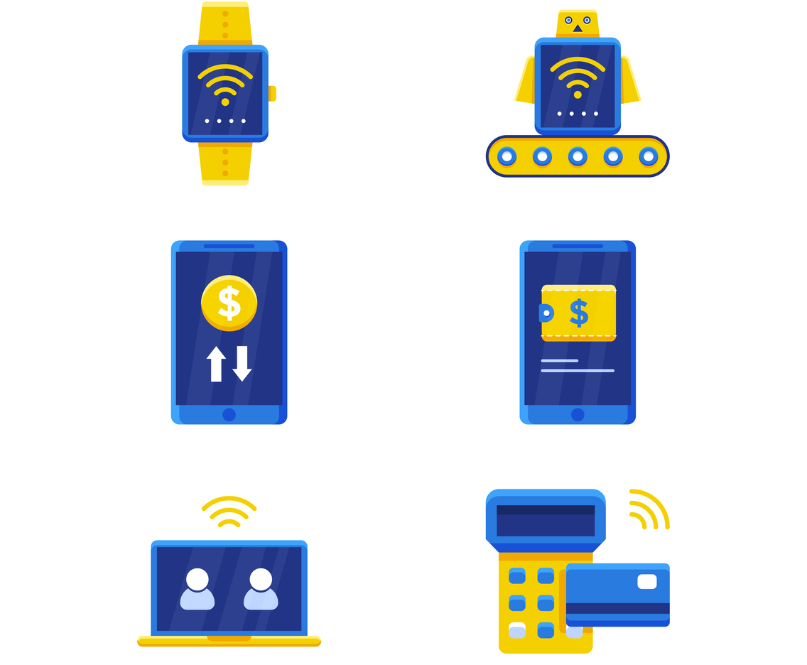 Contactless Technology Icon Vector Art & Graphics | freevector.com