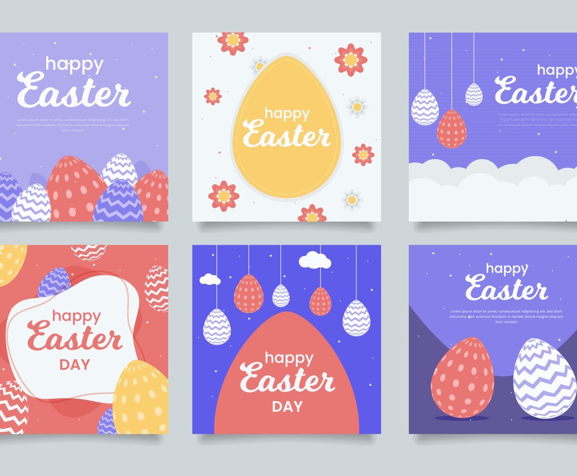 Easter Marketing Social Media Post Vector Art & Graphics | freevector.com