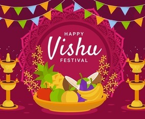 Happy Vishu Background Vector Art & Graphics | freevector.com
