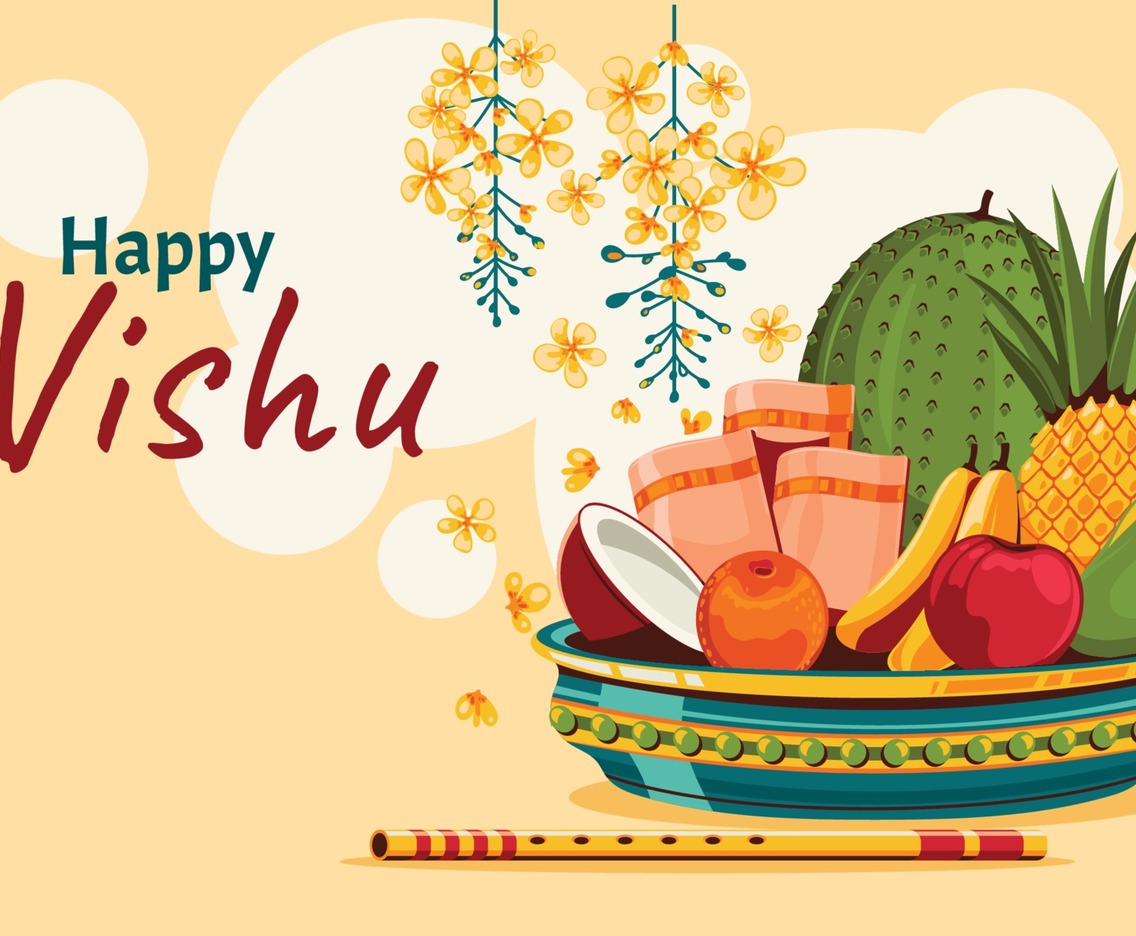 Vishu Festival Concept Background Vector Art & Graphics | freevector.com