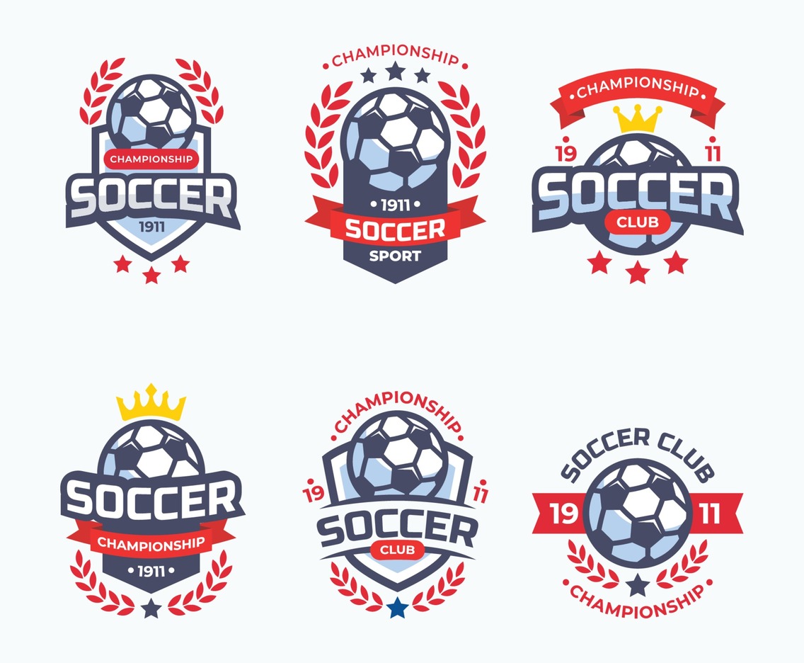 Set Of Soccer Club Championship Badge Vector Art & Graphics ...