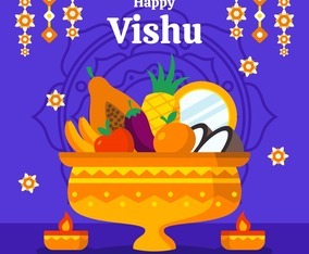 Happy Vishu Background Vector Art & Graphics | freevector.com