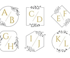Monogram Wedding Collection Vector Art & Graphics | freevector.com