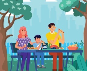 Family Eating Vector Art & Graphics | freevector.com