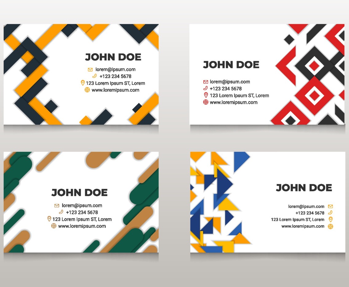 Abstract Pattern Business Card Template Vector Art & Graphics ...
