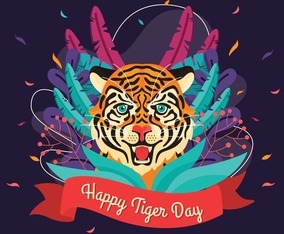 Happy Tiger Day Vector Art & Graphics | freevector.com