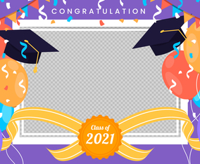 Realistic Graduation Photoframe Background Vector Art & Graphics ...