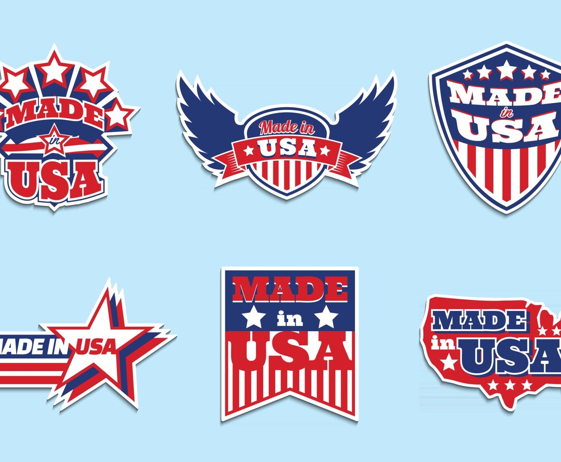 Made In Usa Sticker Collection Vector Art & Graphics | freevector.com