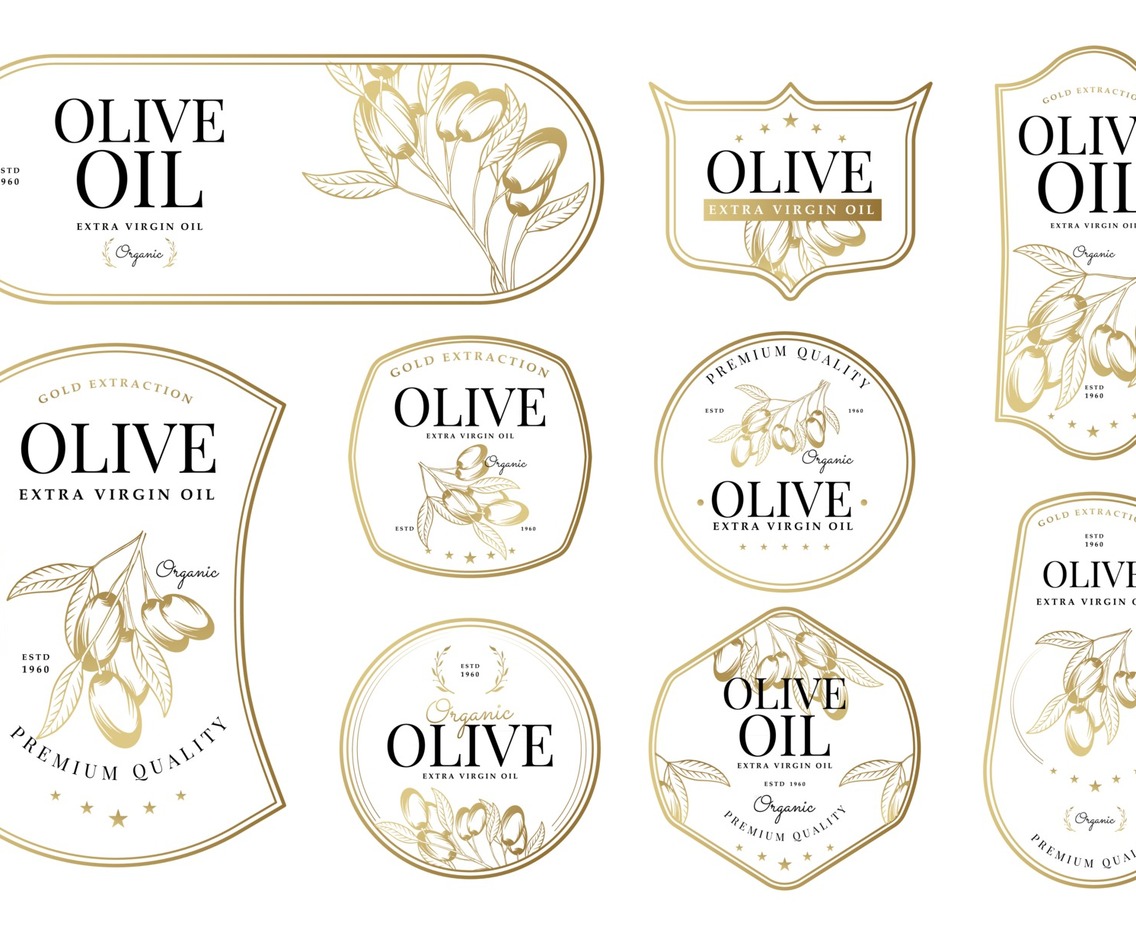 Olive Tree Badges Collection Vector Art & Graphics | freevector.com