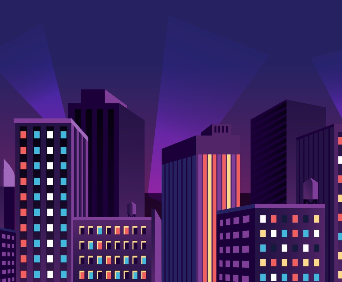 Evening Cityscape Background Vector Art & Graphics | freevector.com