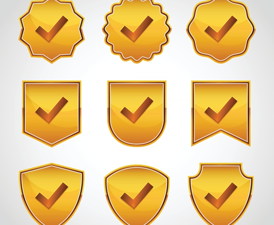 Verified Badge With Check Mark Collections Vector Art & Graphics ...