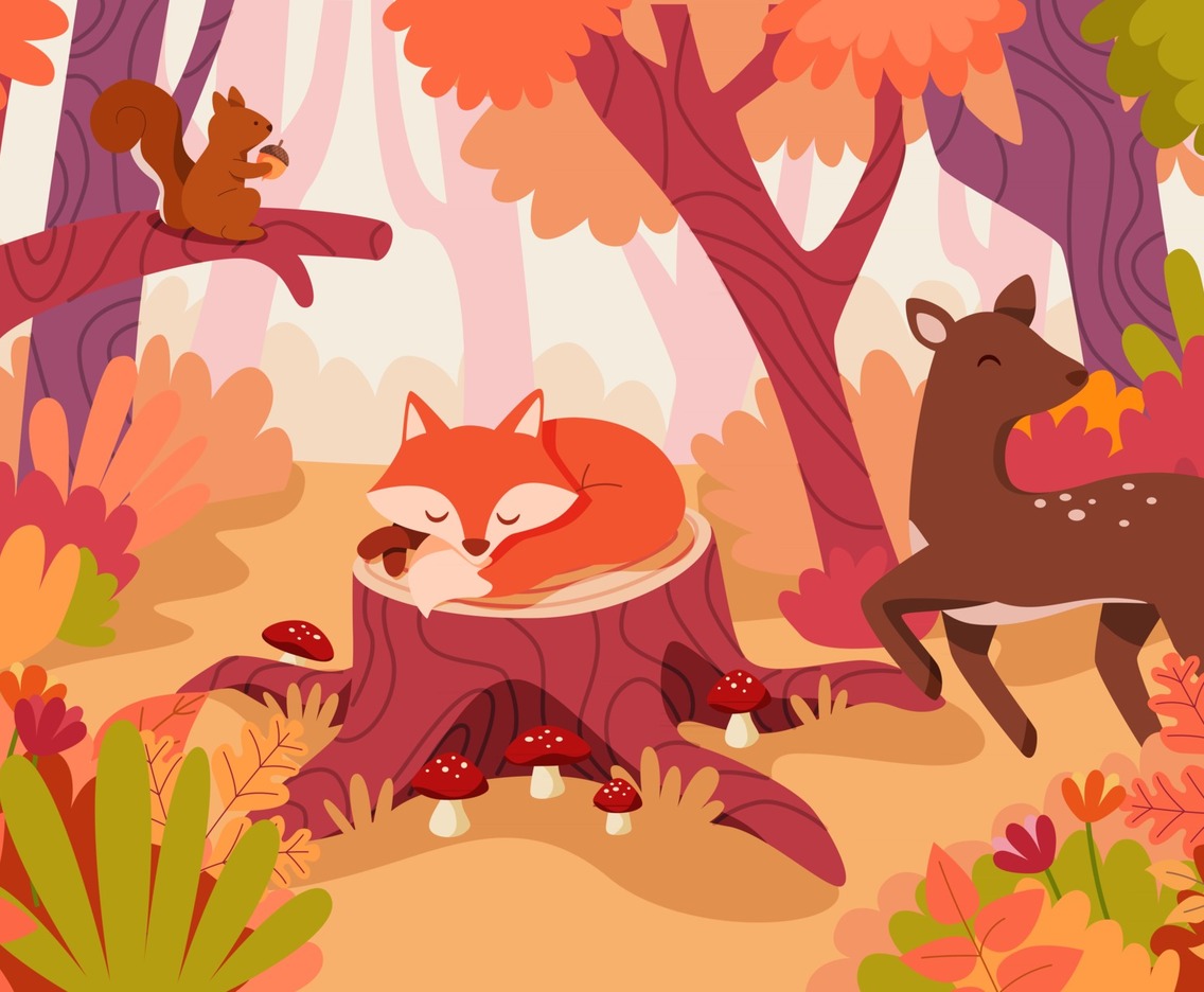 Fall Deer And Fox Deyongs Fox And Deer Throw Dark Green 140x180cm