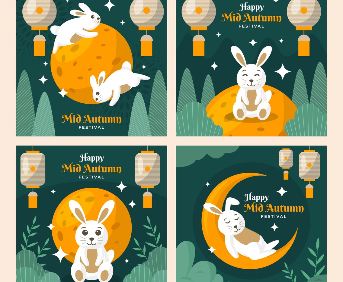Mid Autumn Social Media Post Vector Art & Graphics | freevector.com