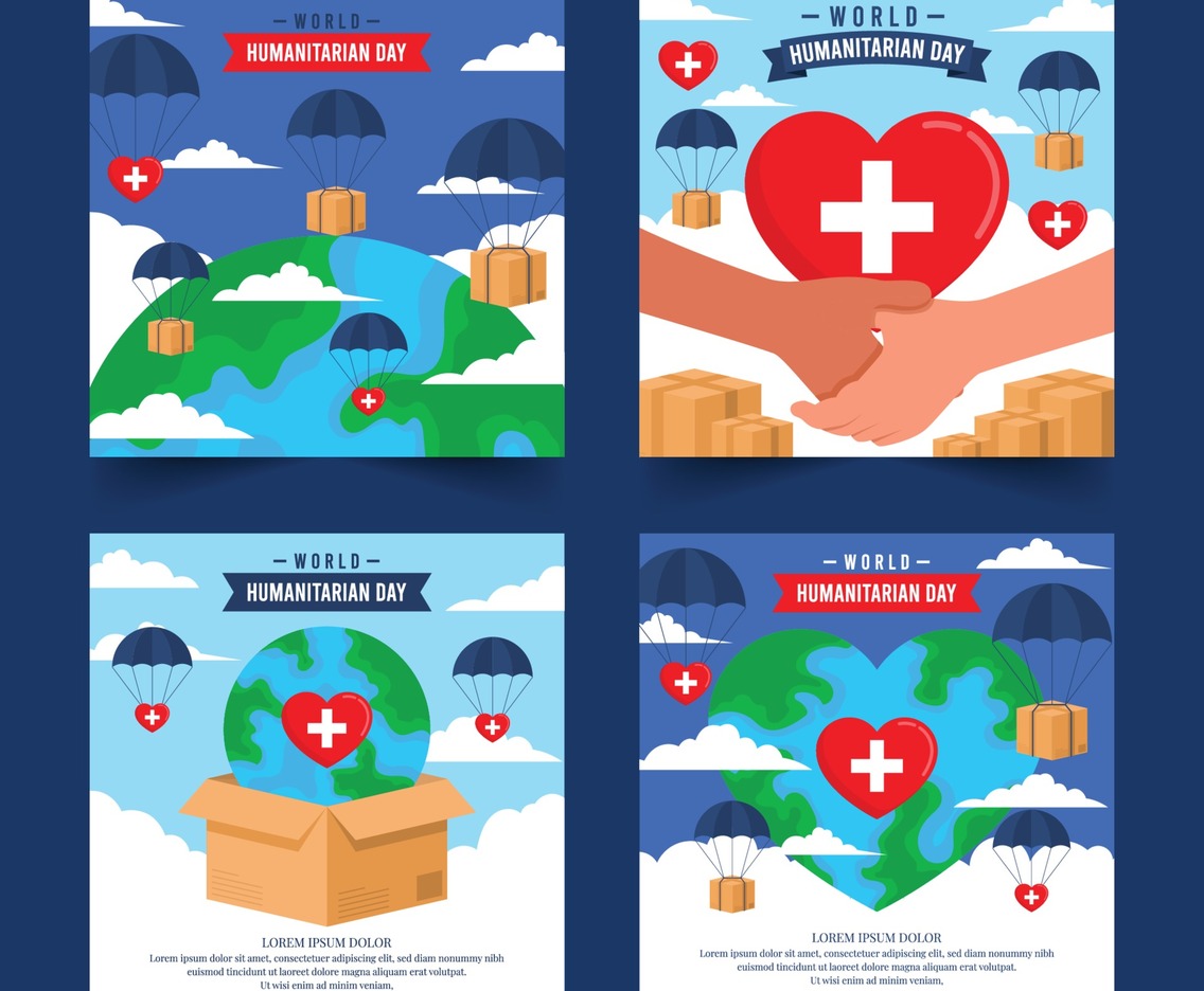 Humanitarian Day Card Vector Art & Graphics | freevector.com
